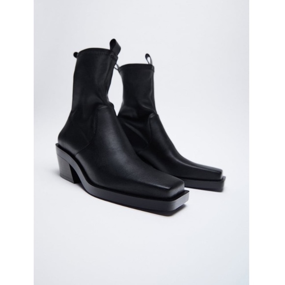 Zara | Shoes | Nwt Zara Square Toe Boots | Poshmark